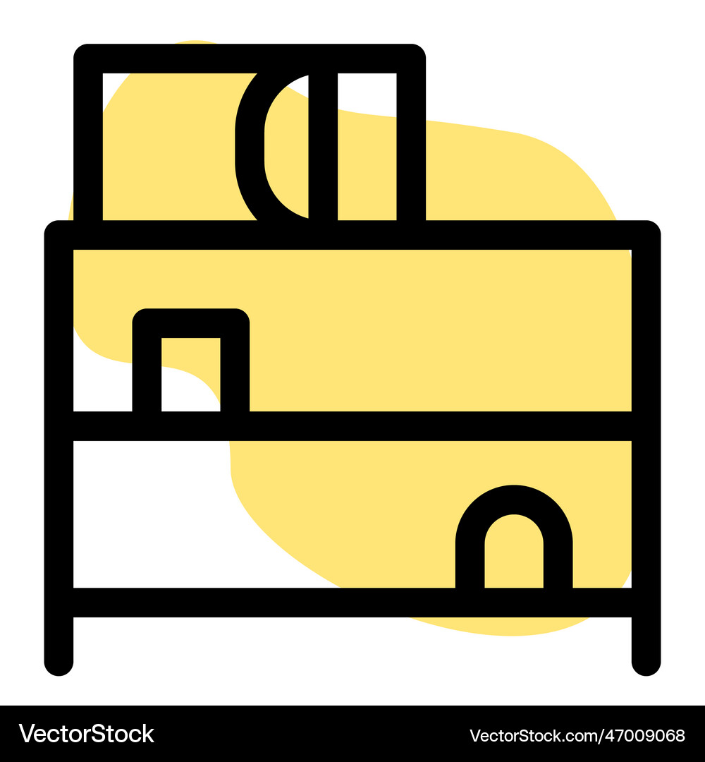 Arranging utensils on a wooden shelf Royalty Free Vector