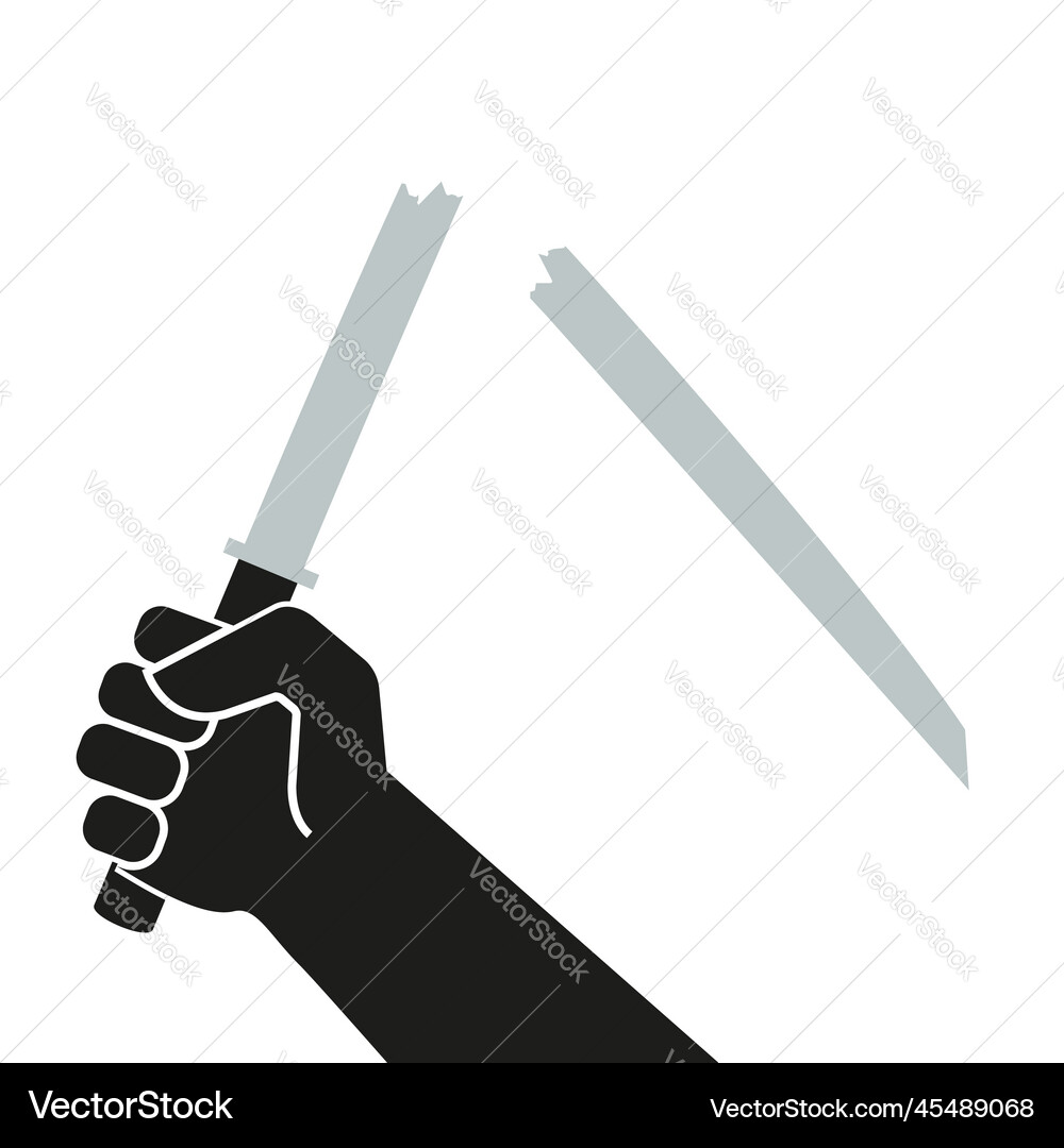 Broken Sword - Symbol of Defeat Royalty Free Vector Image