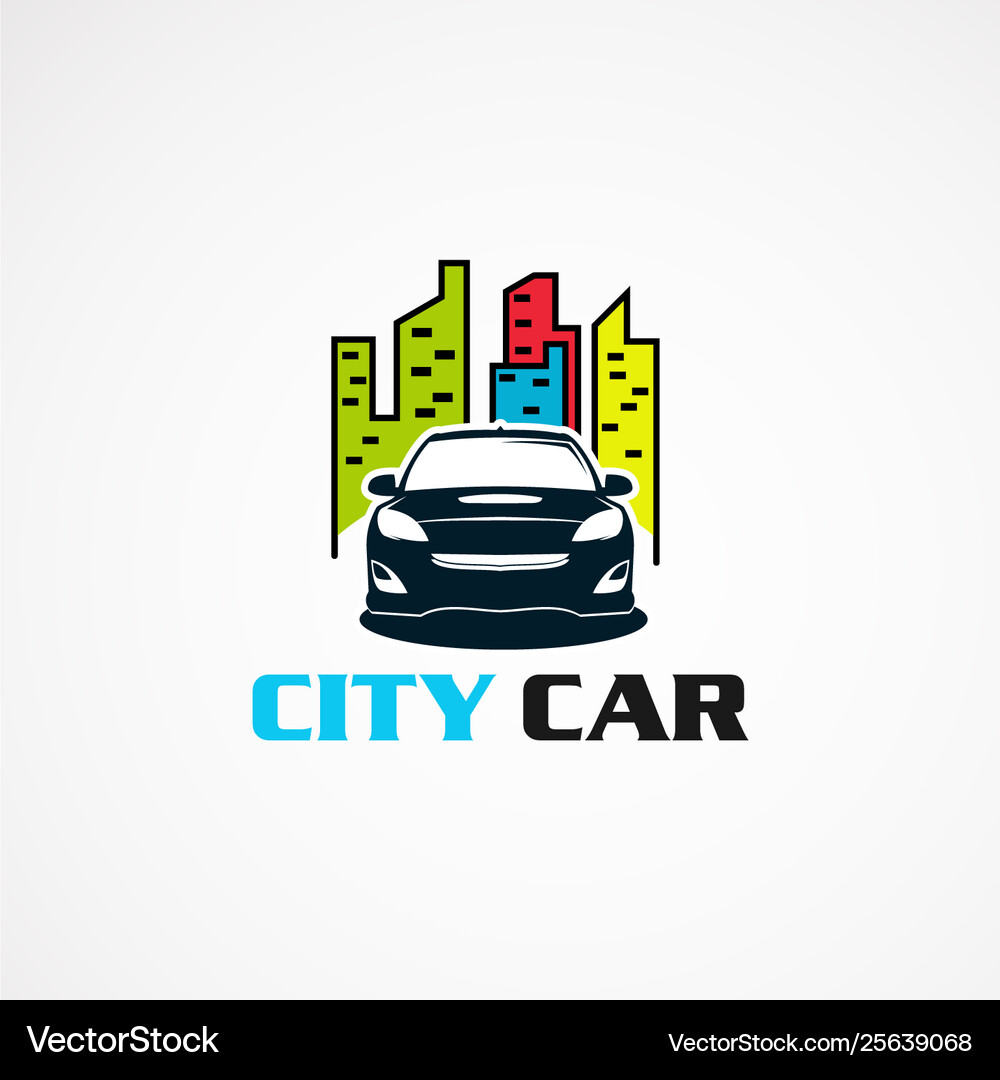 City car with modern touch logo icon element Vector Image