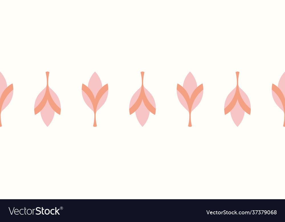 Floral border repeat pattern pretty Royalty Free Vector