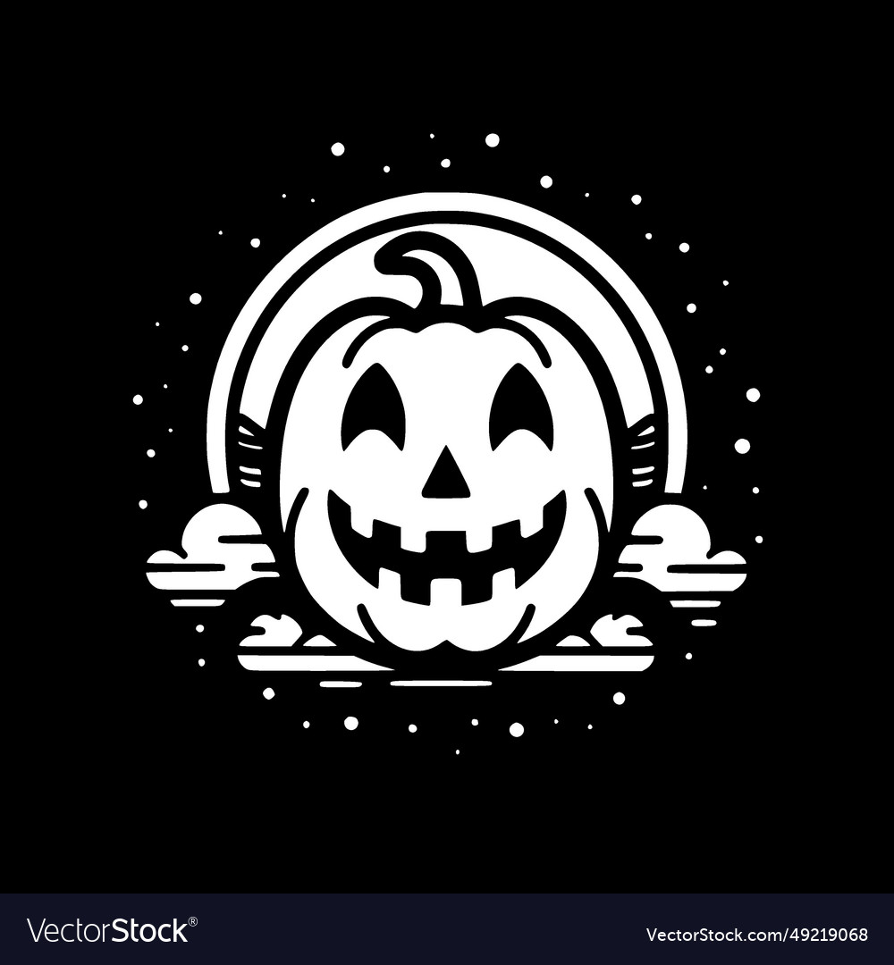Halloween - black and white Royalty Free Vector Image