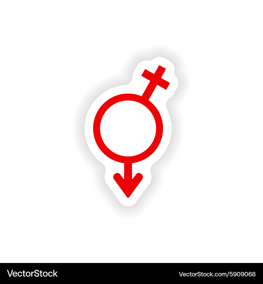 Icon sticker realistic design on paper man Vector Image