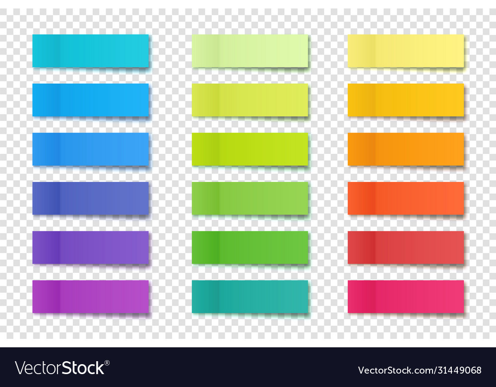 Realistic sticky notes collection post note Vector Image