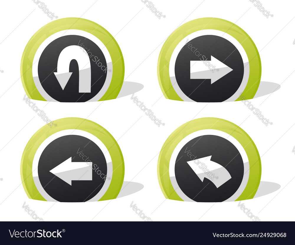 Return icons Royalty Free Vector Image - VectorStock