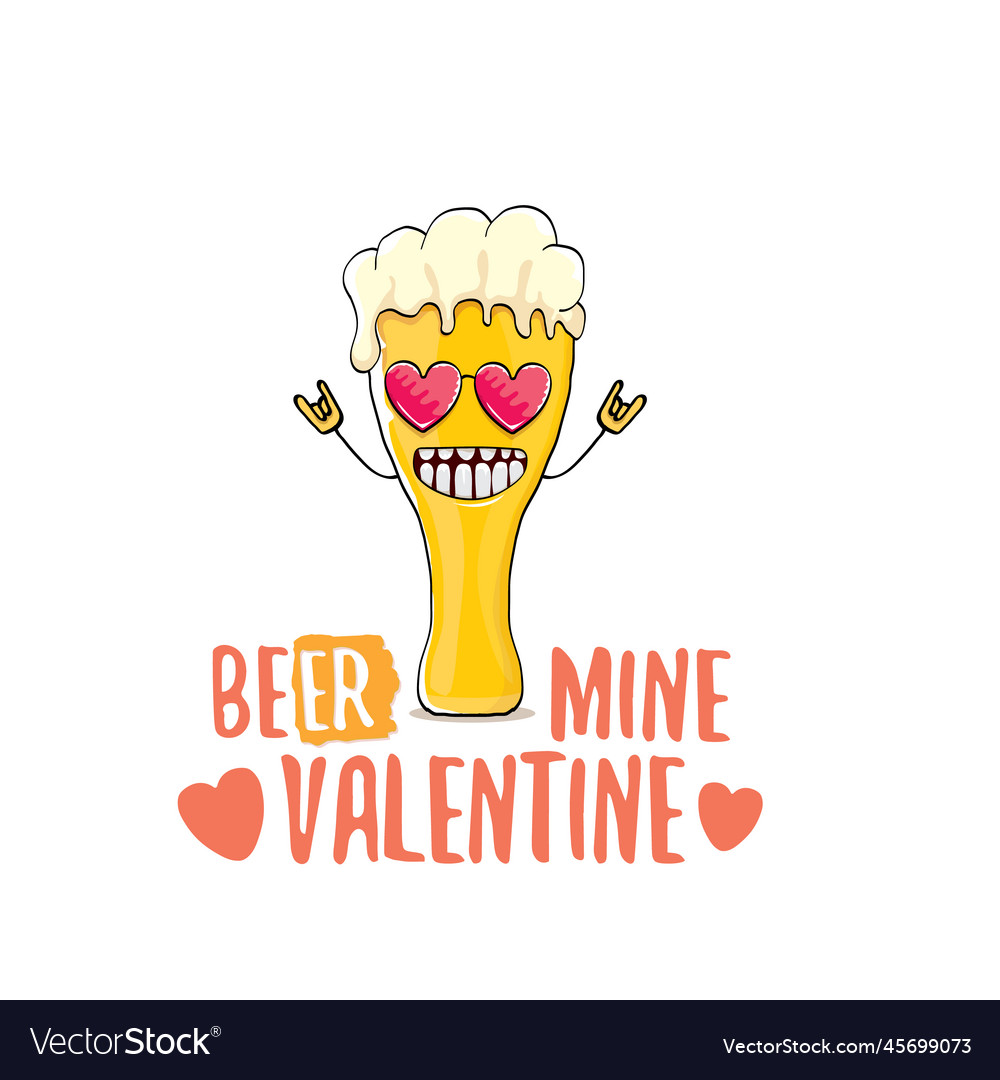 Beer mine valentines valentines greeting Vector Image