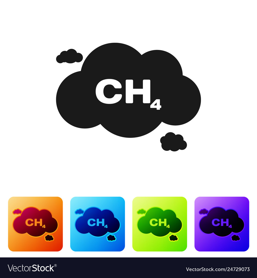 Black methane emissions reduction icon isolated Vector Image Black methane emissions reduction icon isolated Vector Image