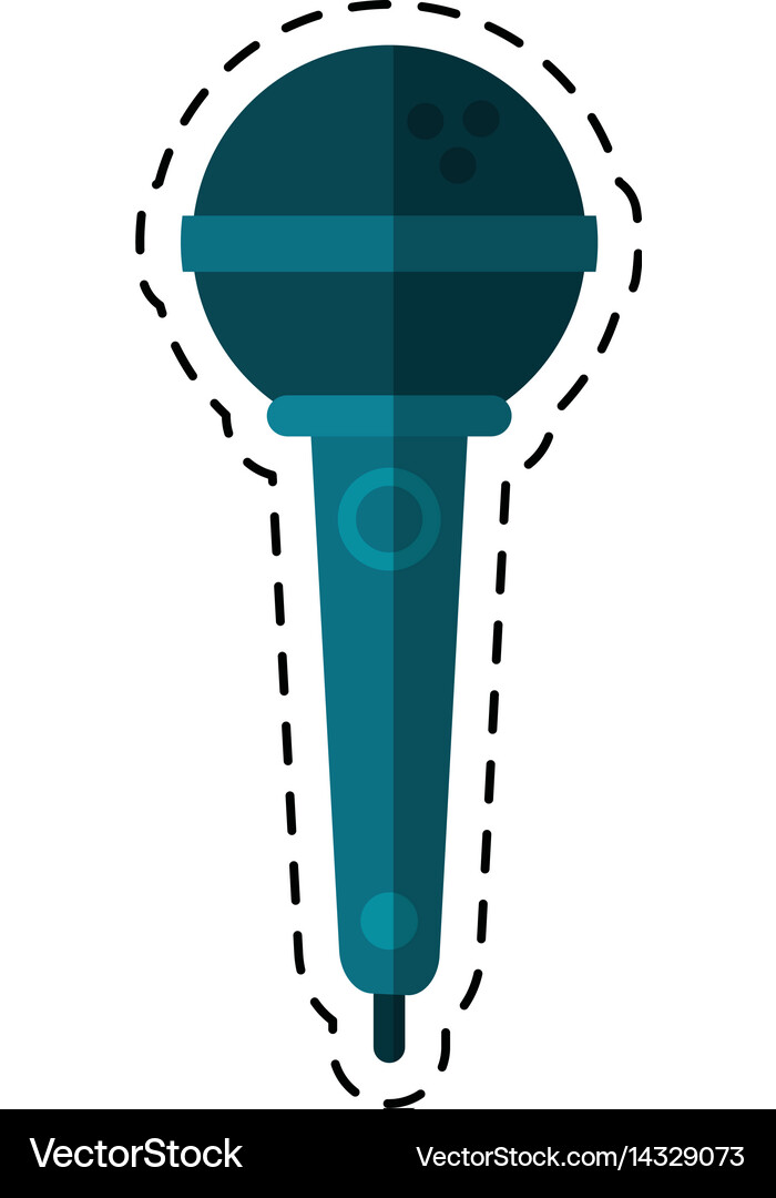 Cartoon microphone voice audio music Royalty Free Vector