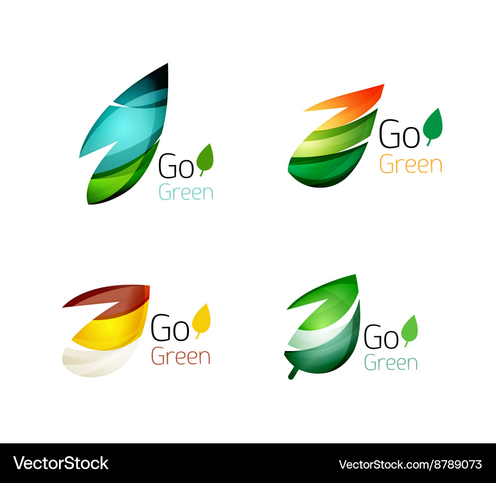 Colorful geometric nature concepts - abstract leaf