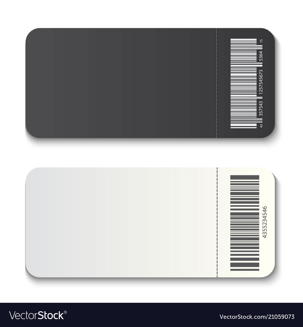 Creative empty ticket Royalty Free Vector Image