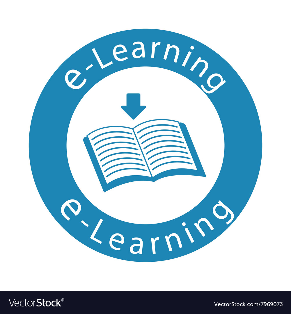 E-learning icon design Royalty Free Vector Image