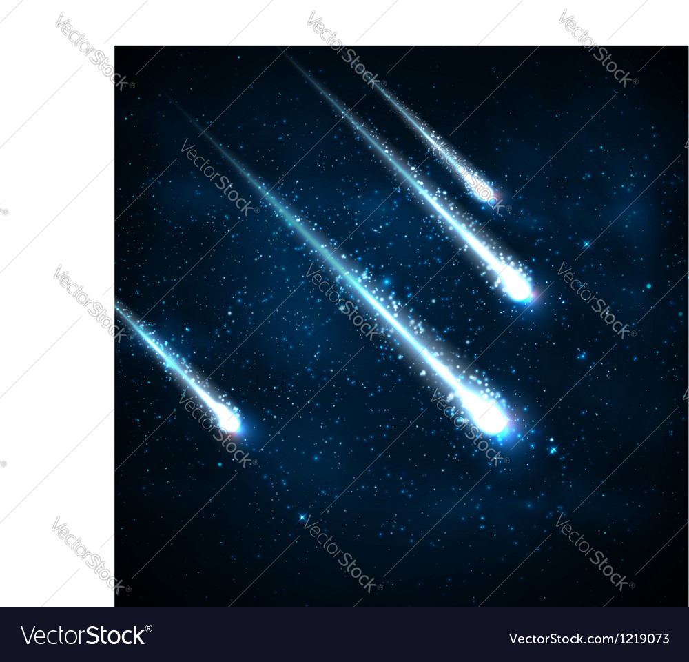 Four comets Royalty Free Vector Image - VectorStock