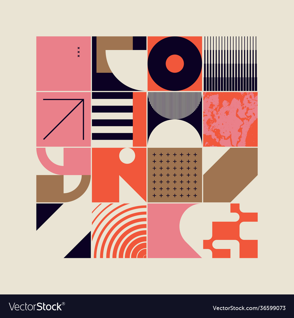 New retro pattern artwork design composition Vector Image