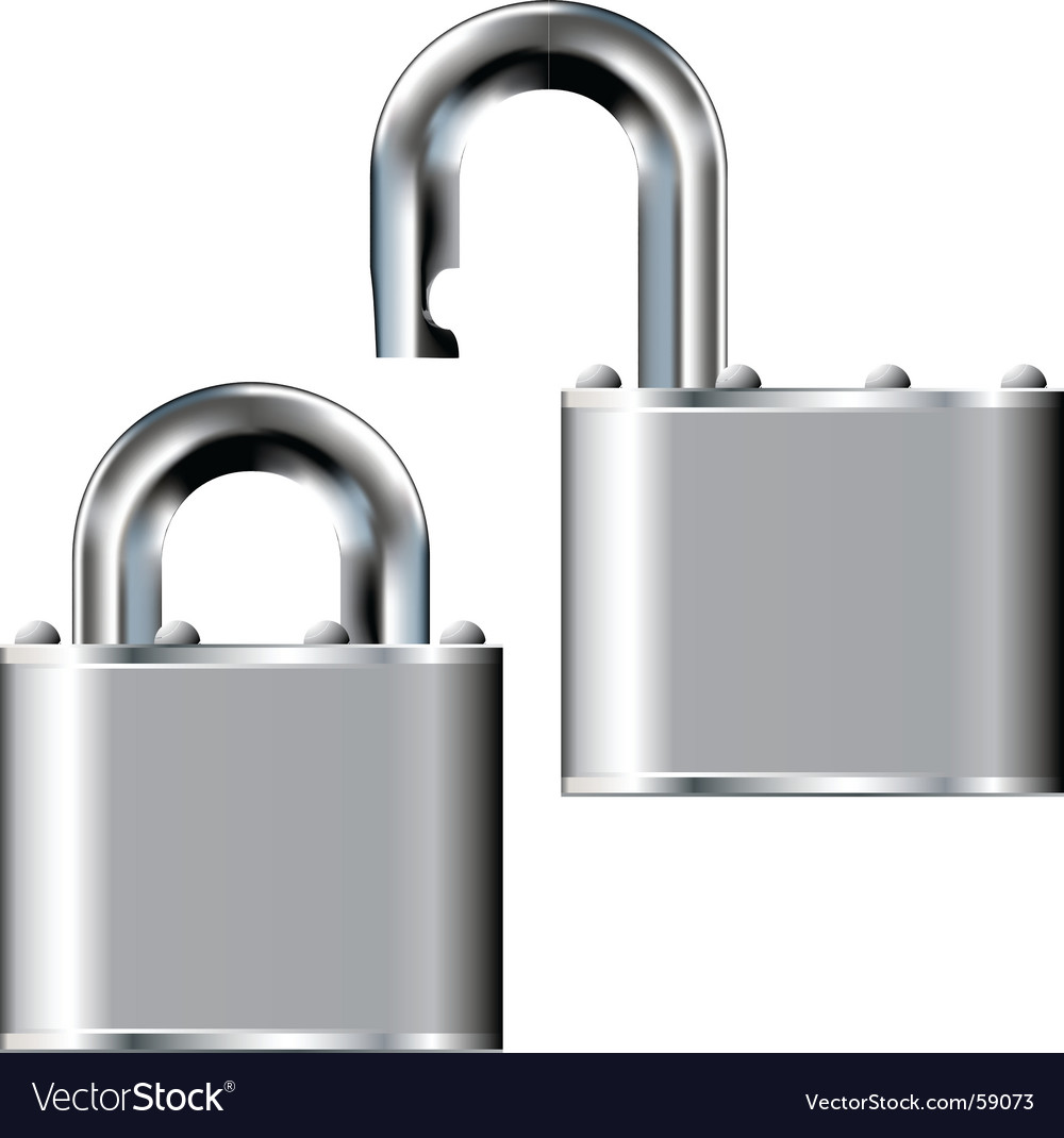 Pad lock Royalty Free Vector Image - VectorStock