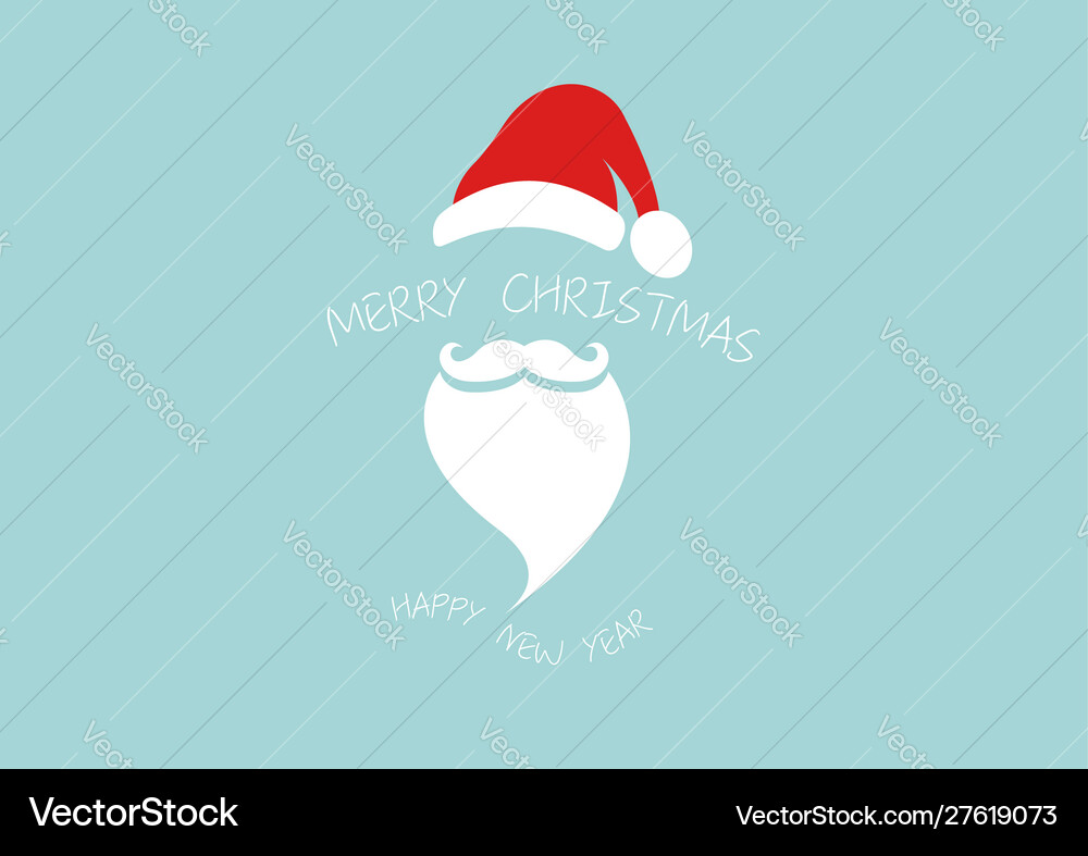 Santa claus logo design isolated on blue Vector Image