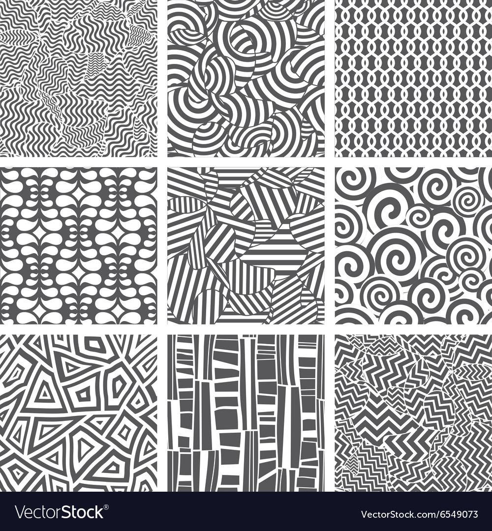 Set of seamless patterns backgrounds Royalty Free Vector