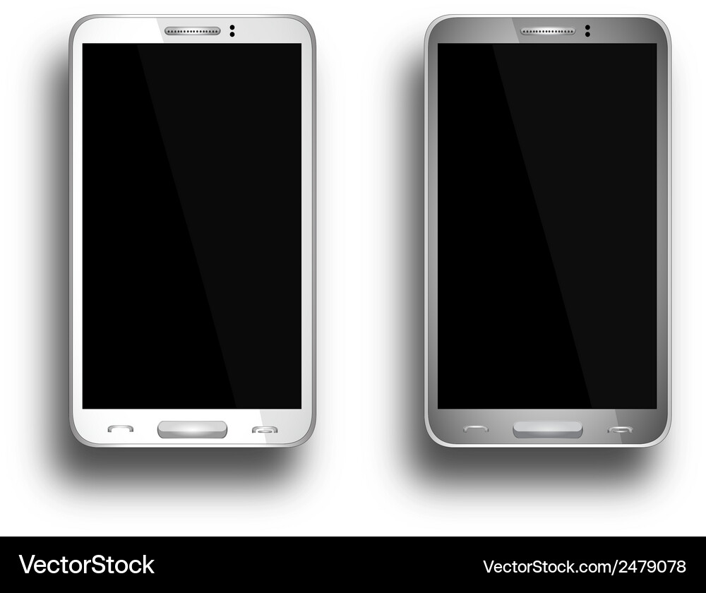 A mobile phones grey and white eps10 Royalty Free Vector
