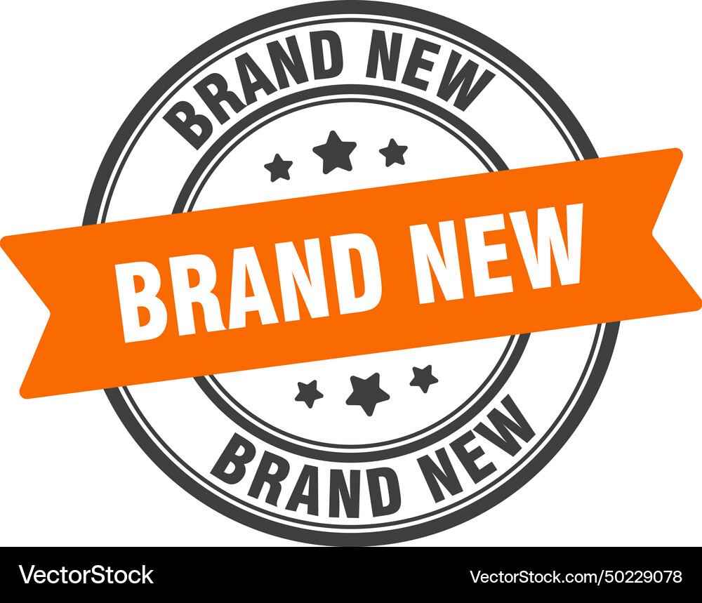 Brand new stamp label on transparent Royalty Free Vector