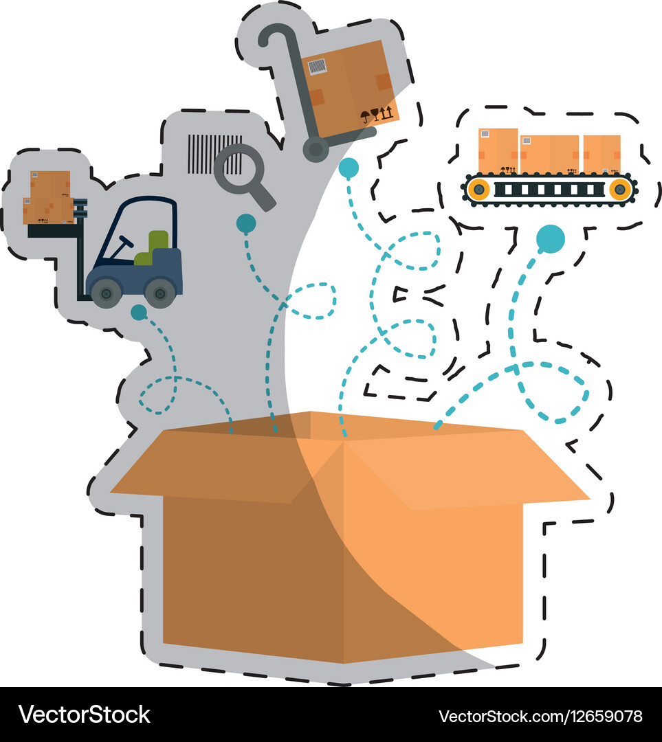 Cargo shipping or handling related icons image Vector Image
