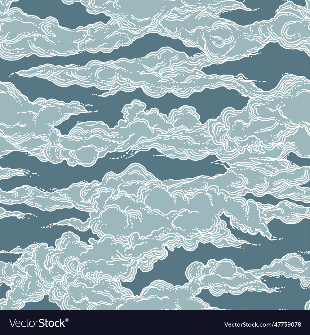 Clouds seamless pattern design clouds Royalty Free Vector