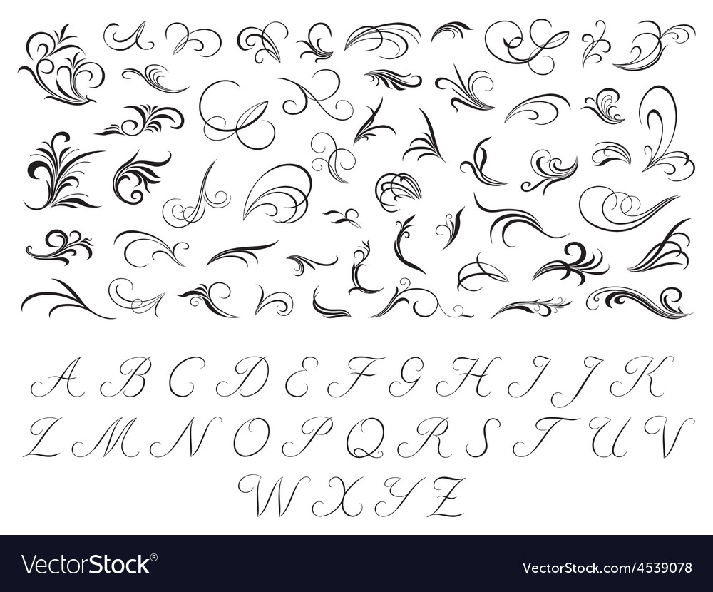 Floral pattern and initials Royalty Free Vector Image