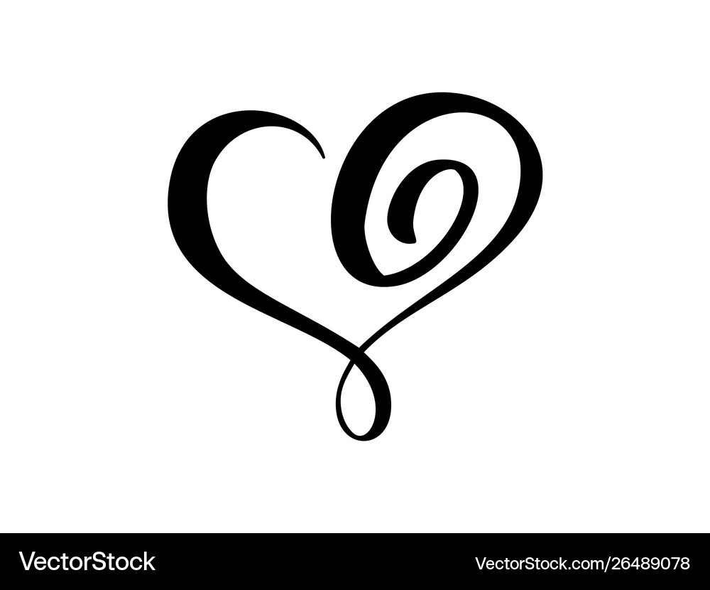 Heart sign icon on white background Royalty Free Vector
