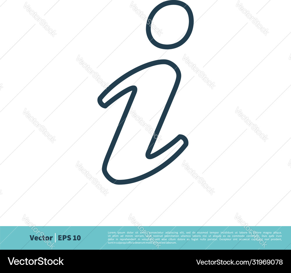 Information sign icon logo template design eps 10 Vector Image