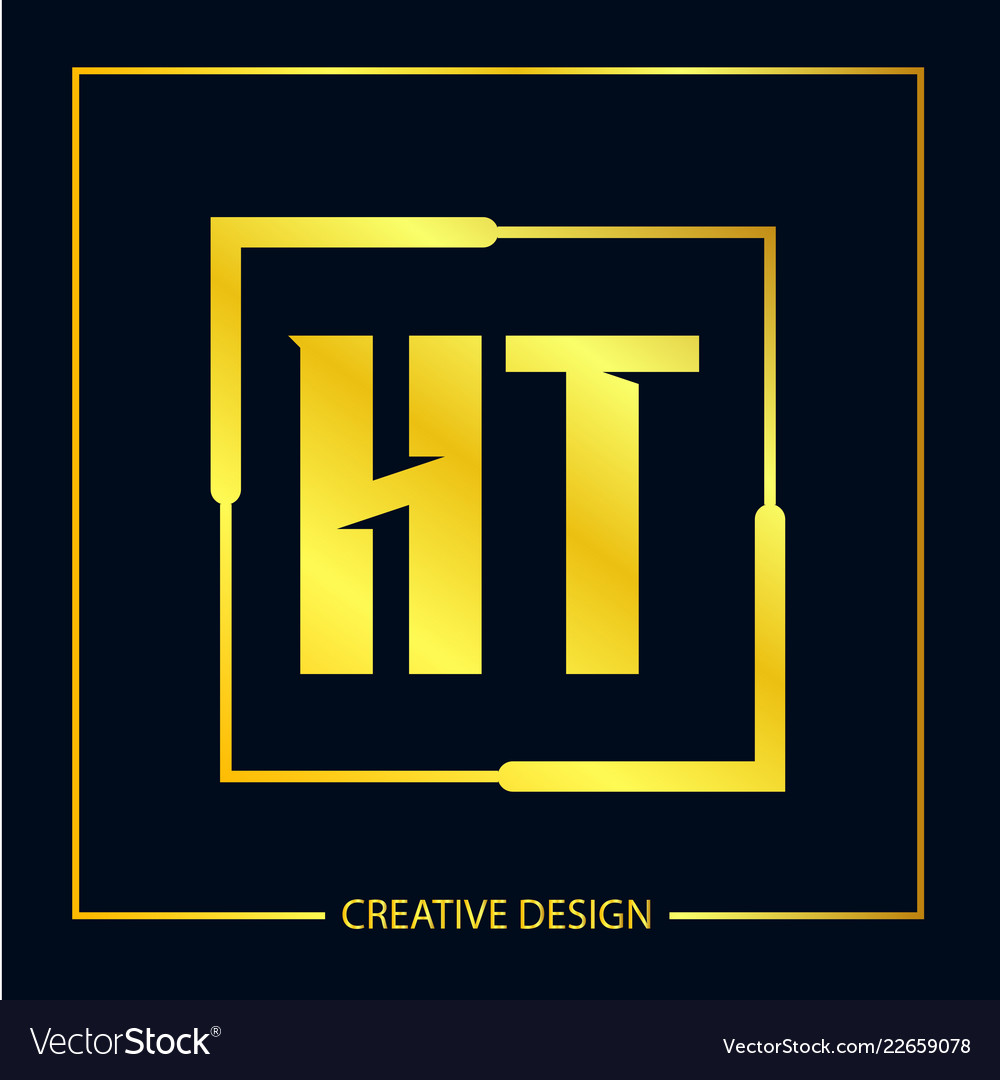 Initial letter ht logo template design Royalty Free Vector