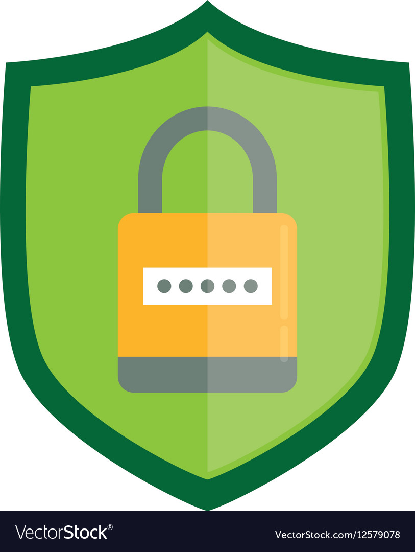 Security padlock system Royalty Free Vector Image