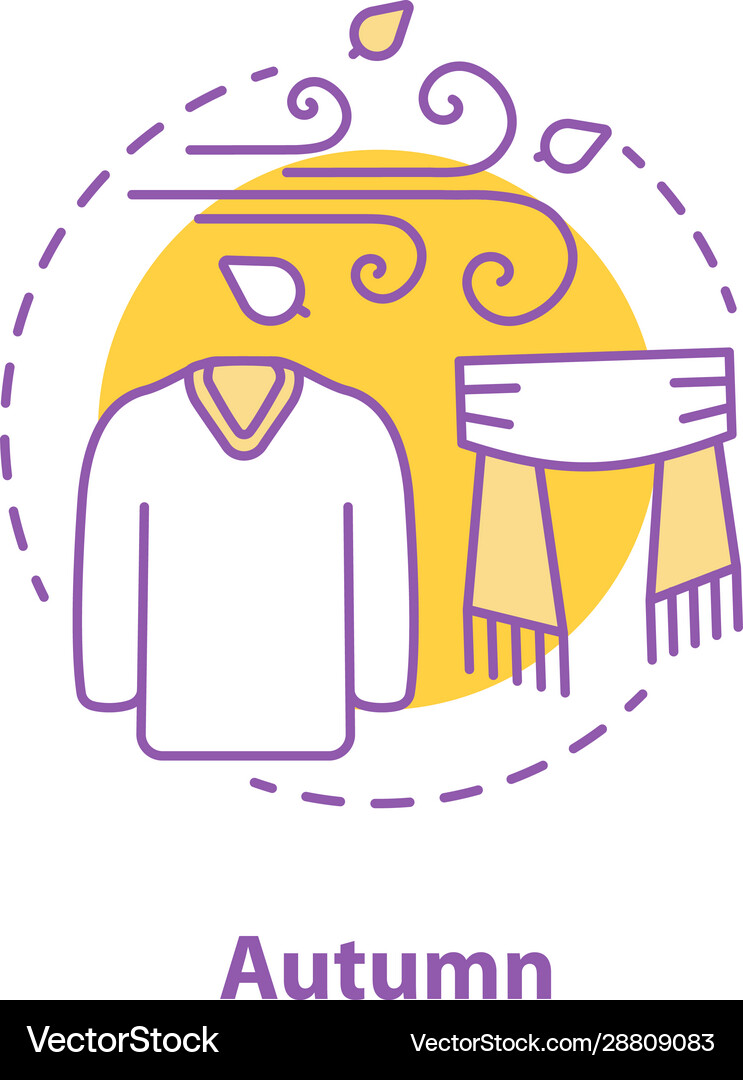 Autumn season concept icon Royalty Free Vector Image