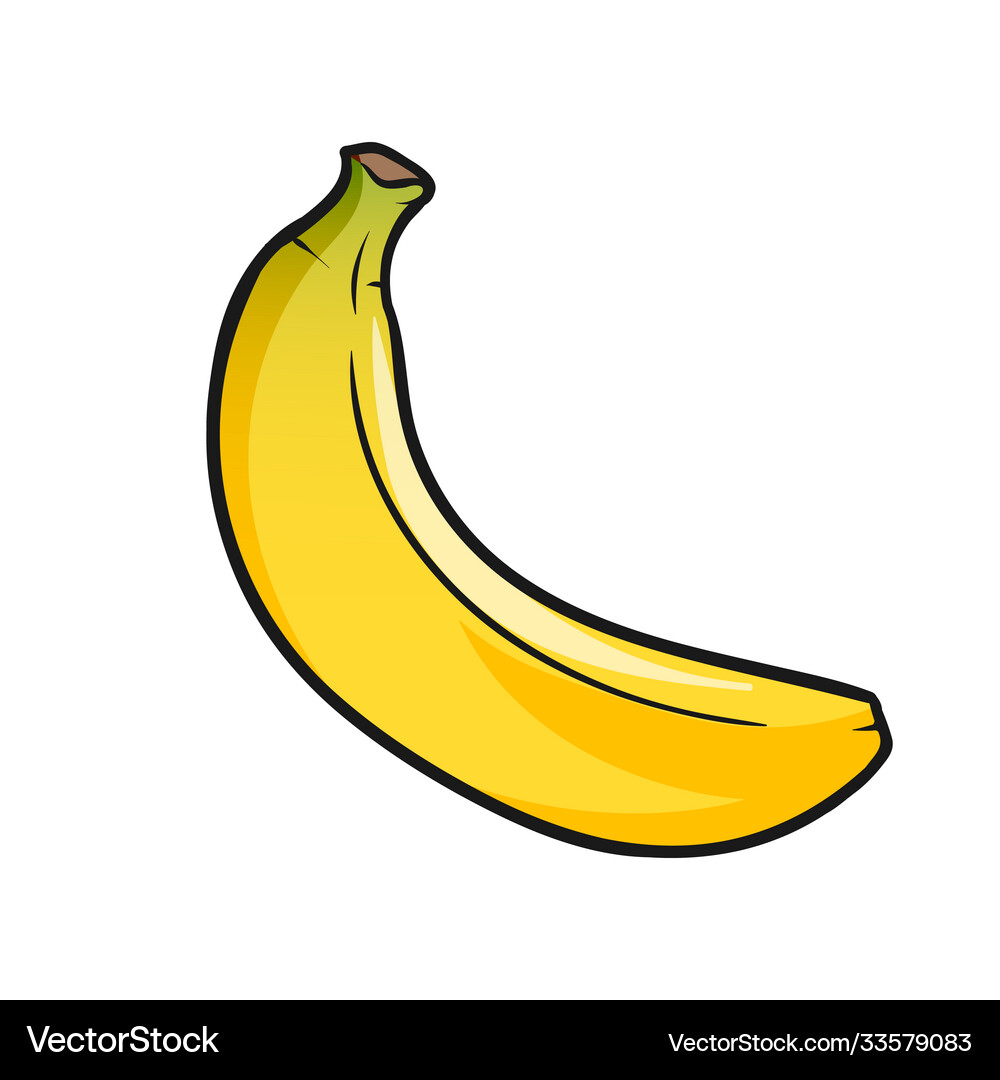 Banana Icon - Color Palette Royalty Free Vector Image