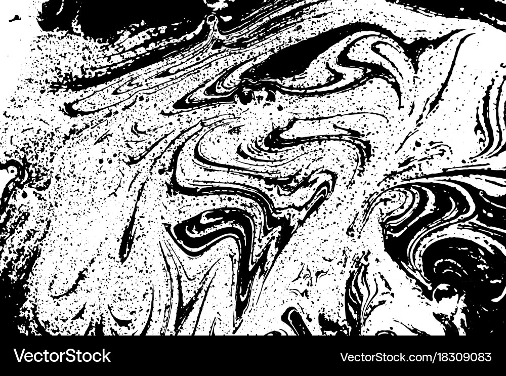 Black and white liquid texture watercolor hand Vector Image