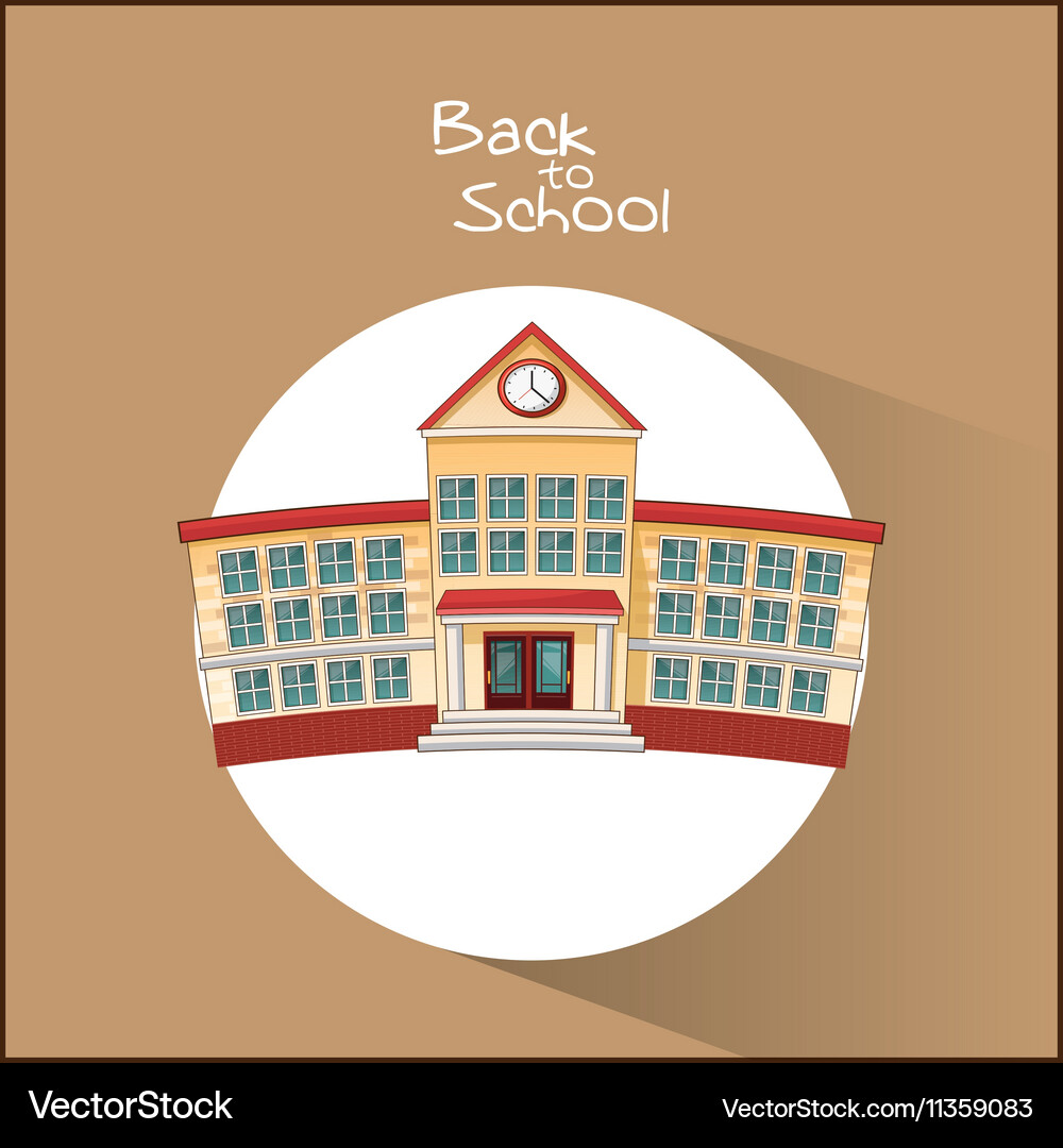 Building of back to school design Royalty Free Vector Image