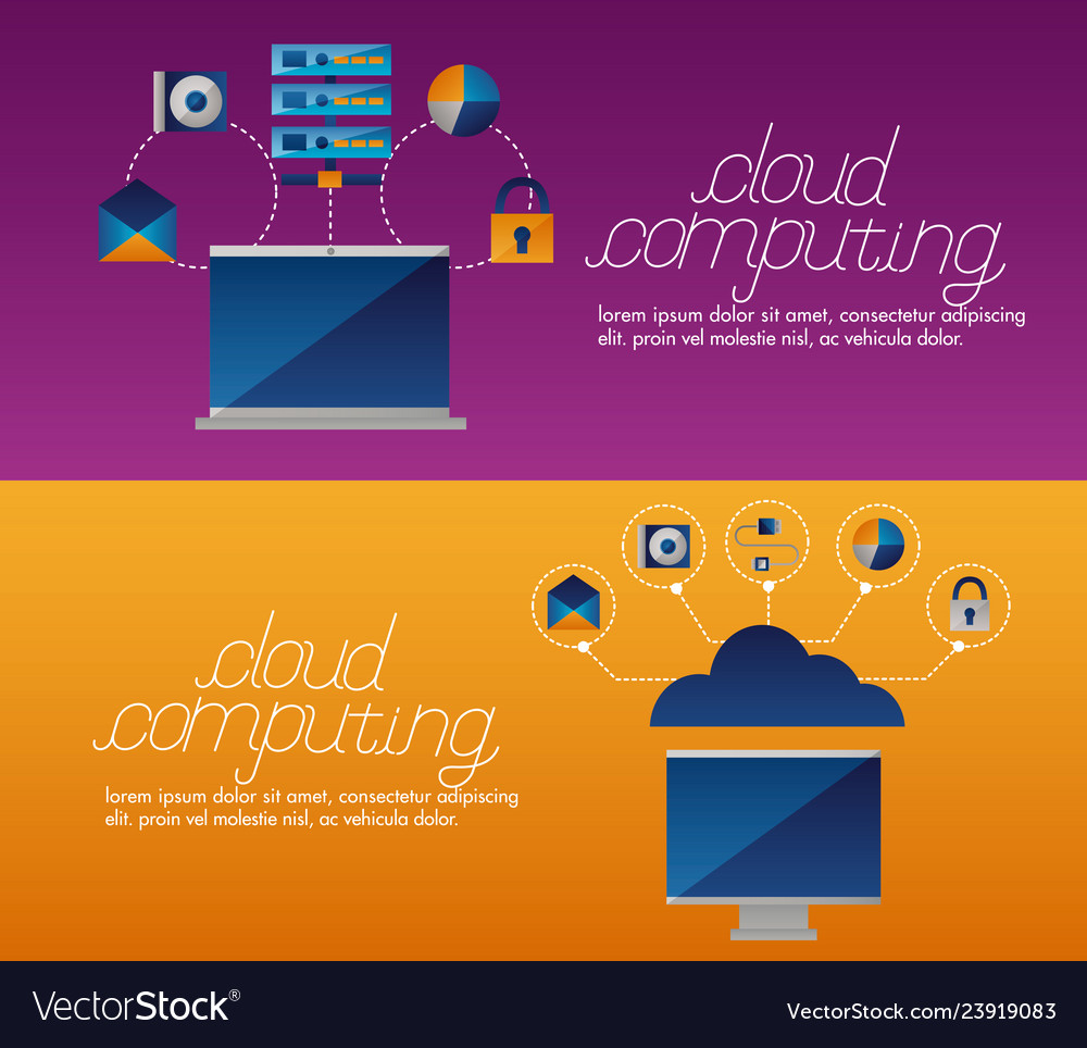 Cloud computing concept Royalty Free Vector Image