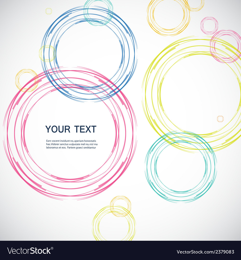 Color line circle design eps Royalty Free Vector Image