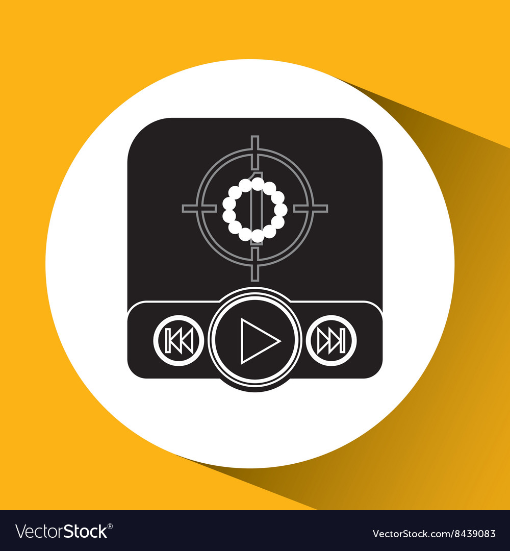 Media player interface design Royalty Free Vector Image