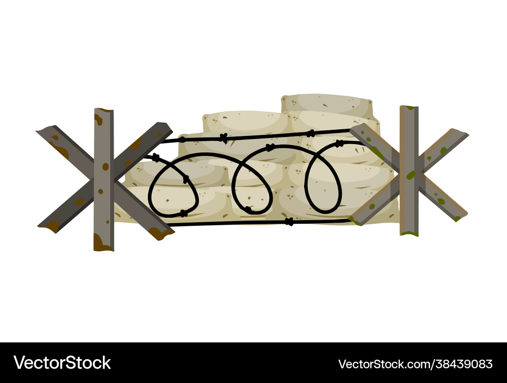 Military barricade sandbags Royalty Free Vector Image