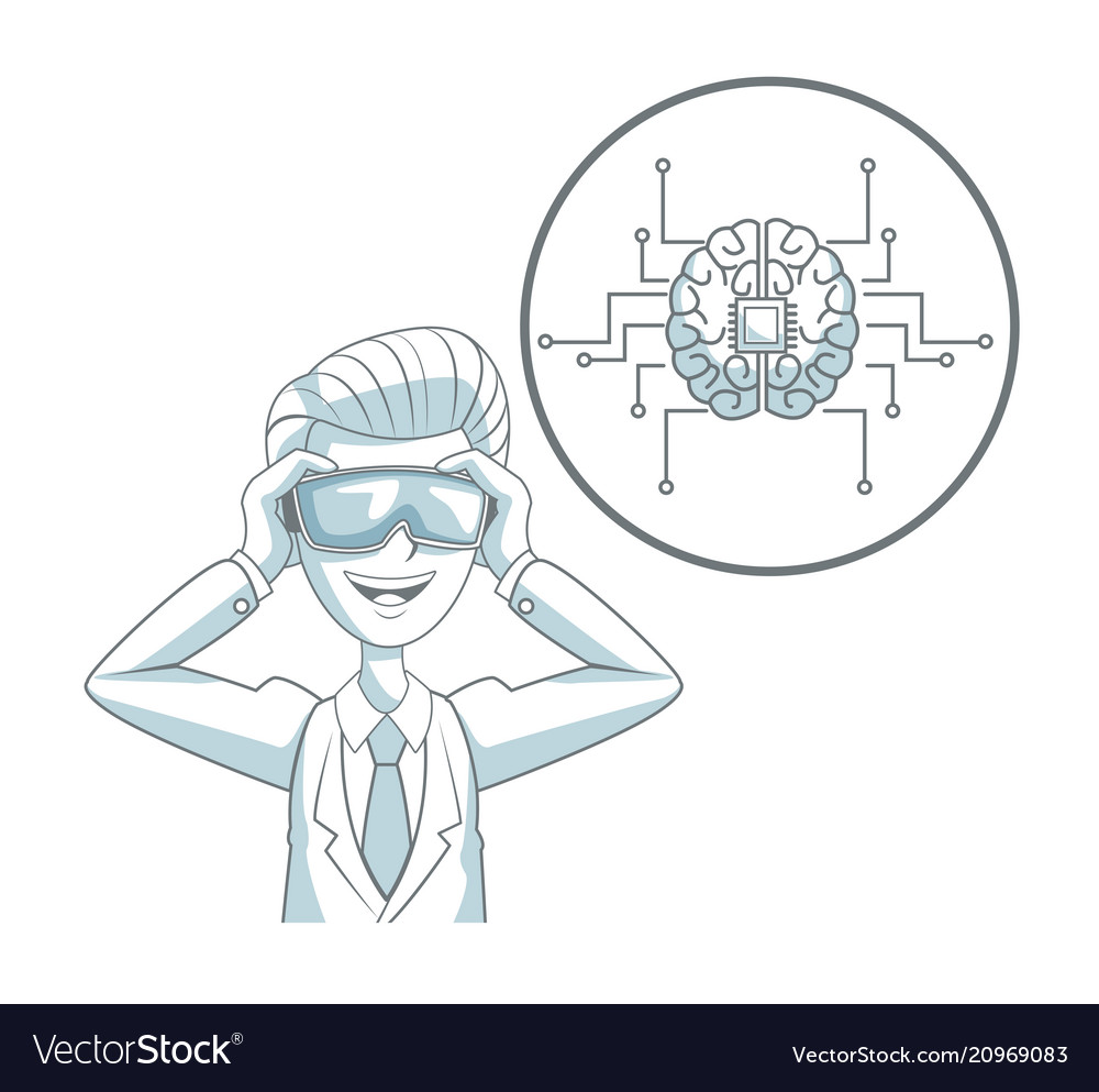 Mind control technology Royalty Free Vector Image