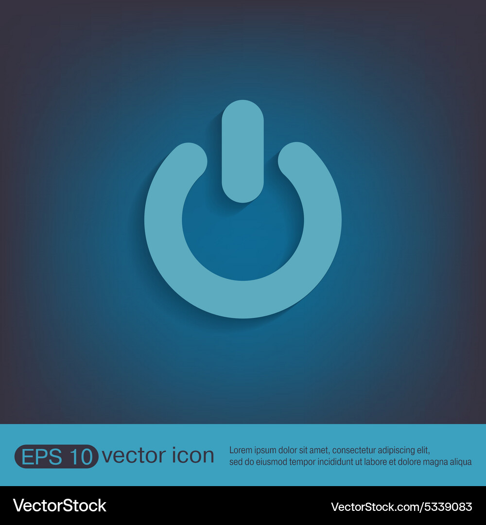 Power sign character on and off Royalty Free Vector Image