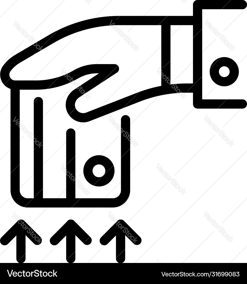 Return credit card icon outline style Royalty Free Vector