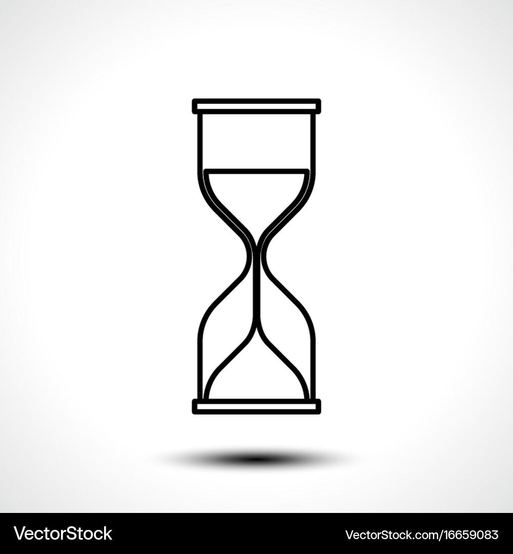 Sand hourglass icon isolated on white background Vector Image