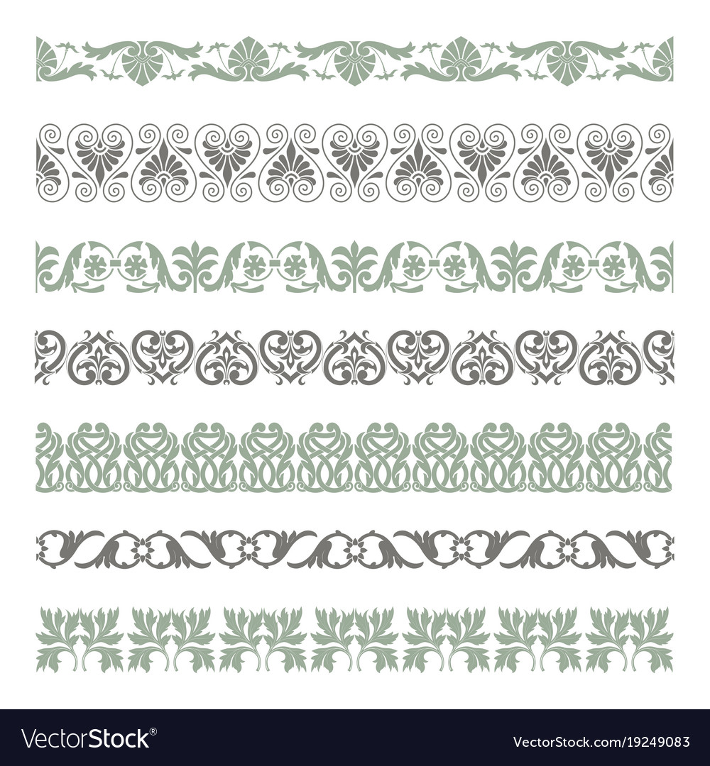 Seamless borders Royalty Free Vector Image - VectorStock