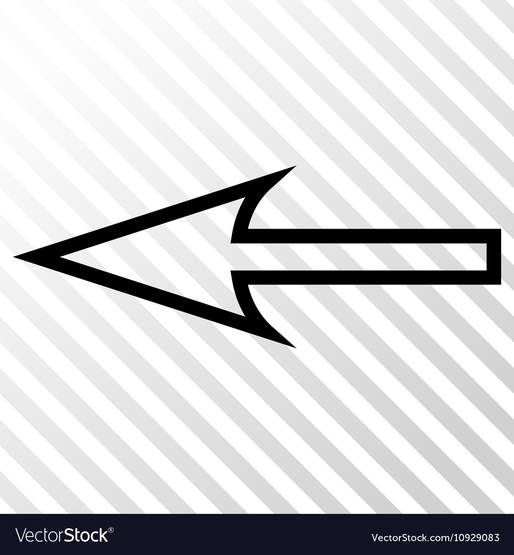 Sharp arrow left icon Royalty Free Vector Image