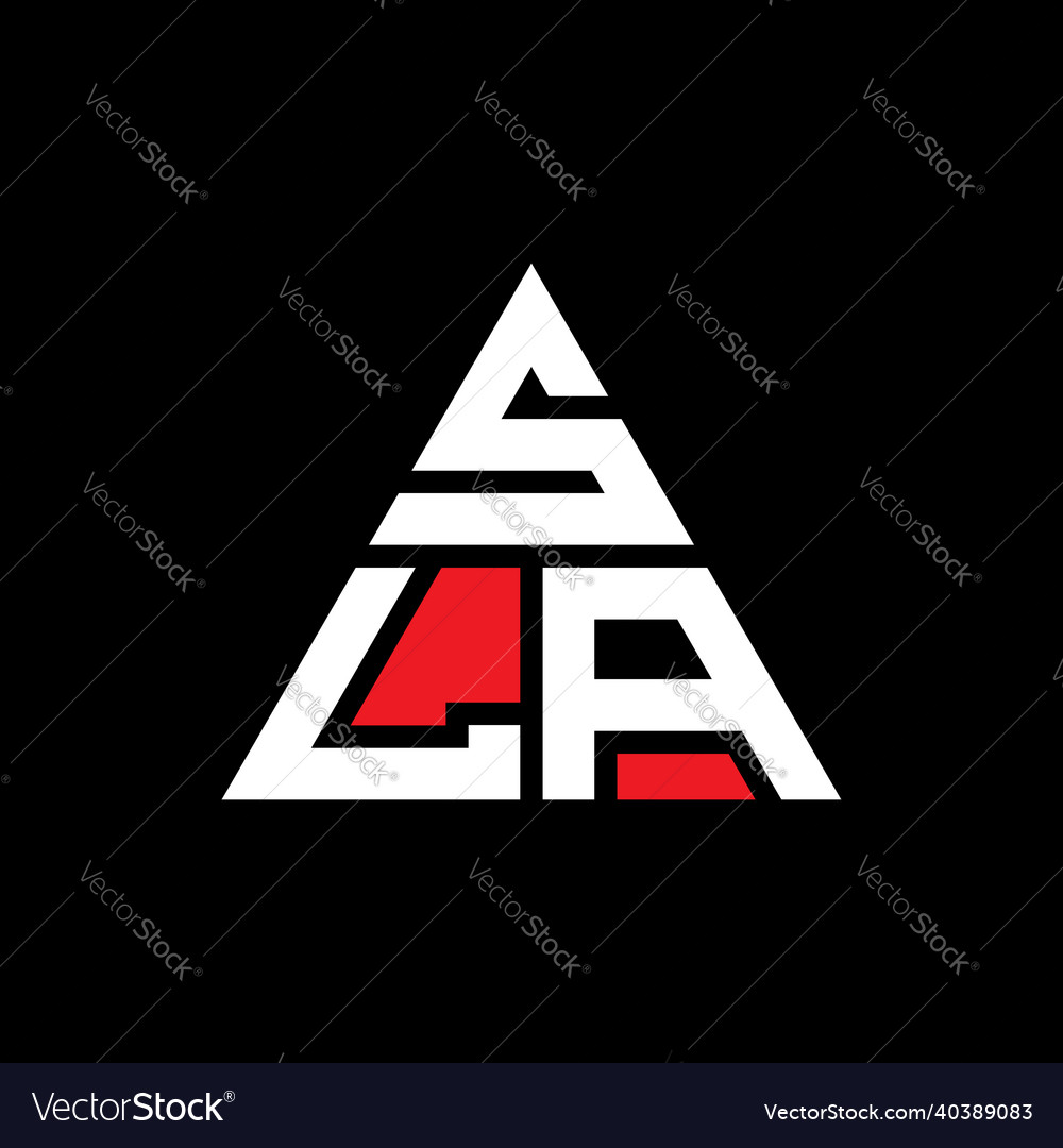 Sla triangle letter logo design with triangle Vector Image