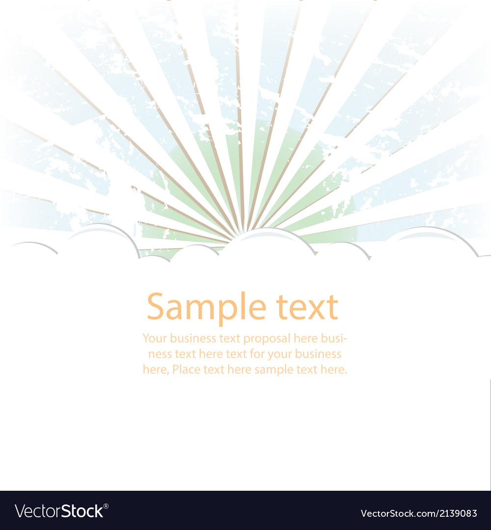 Sunburst retro cloud Royalty Free Vector Image