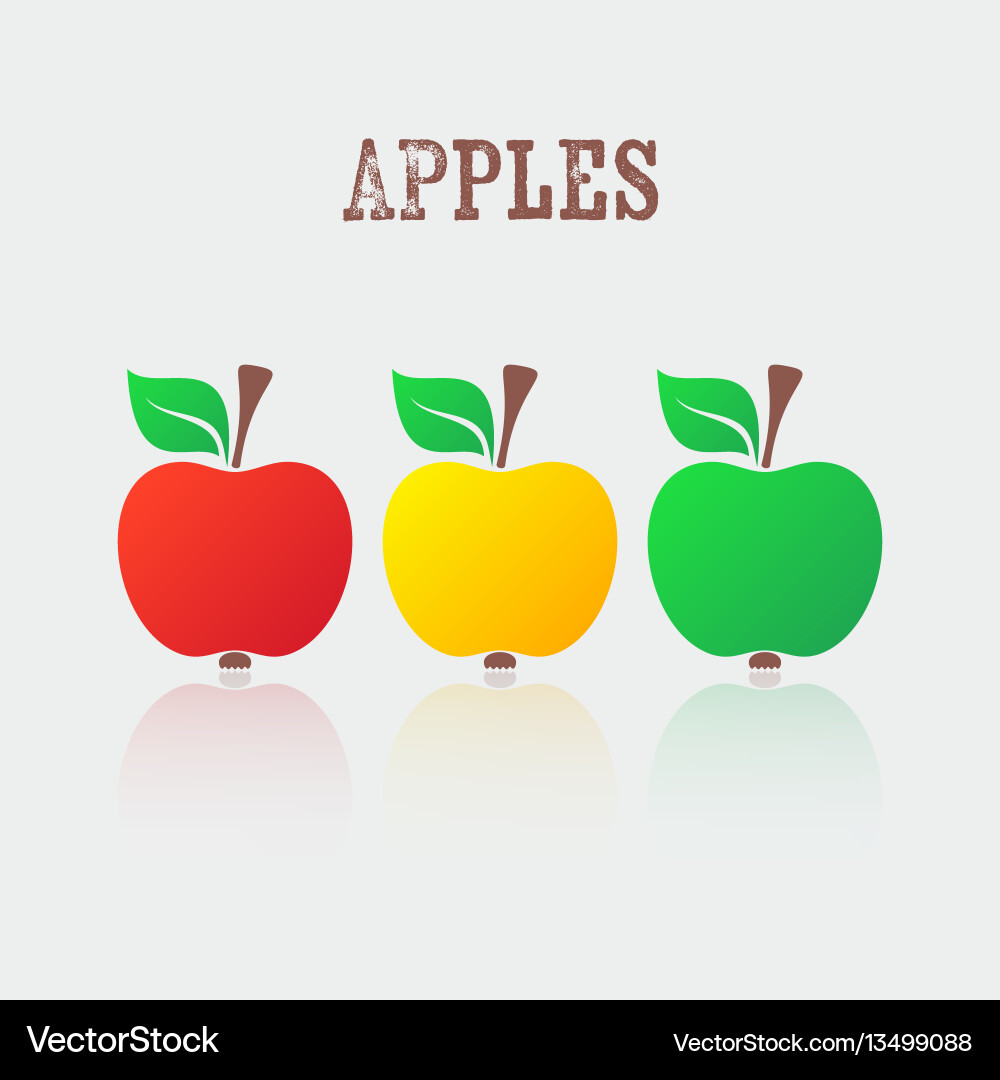 Apple icons Royalty Free Vector Image - VectorStock