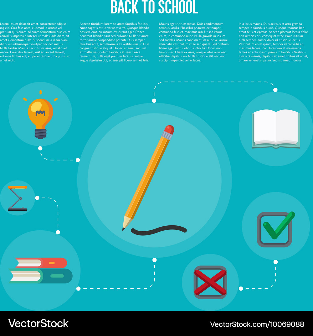 Back to school infographics concept Royalty Free Vector