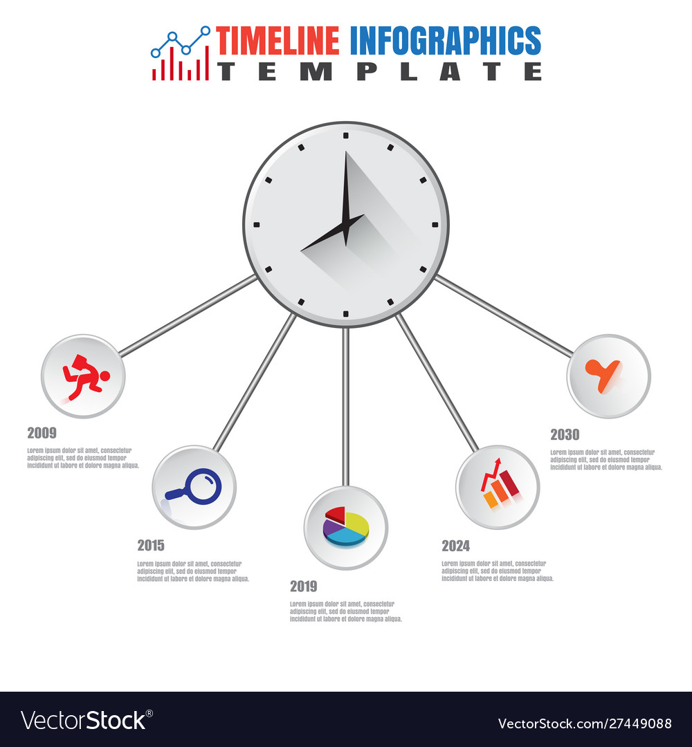 Business modern timeline infographic template Vector Image