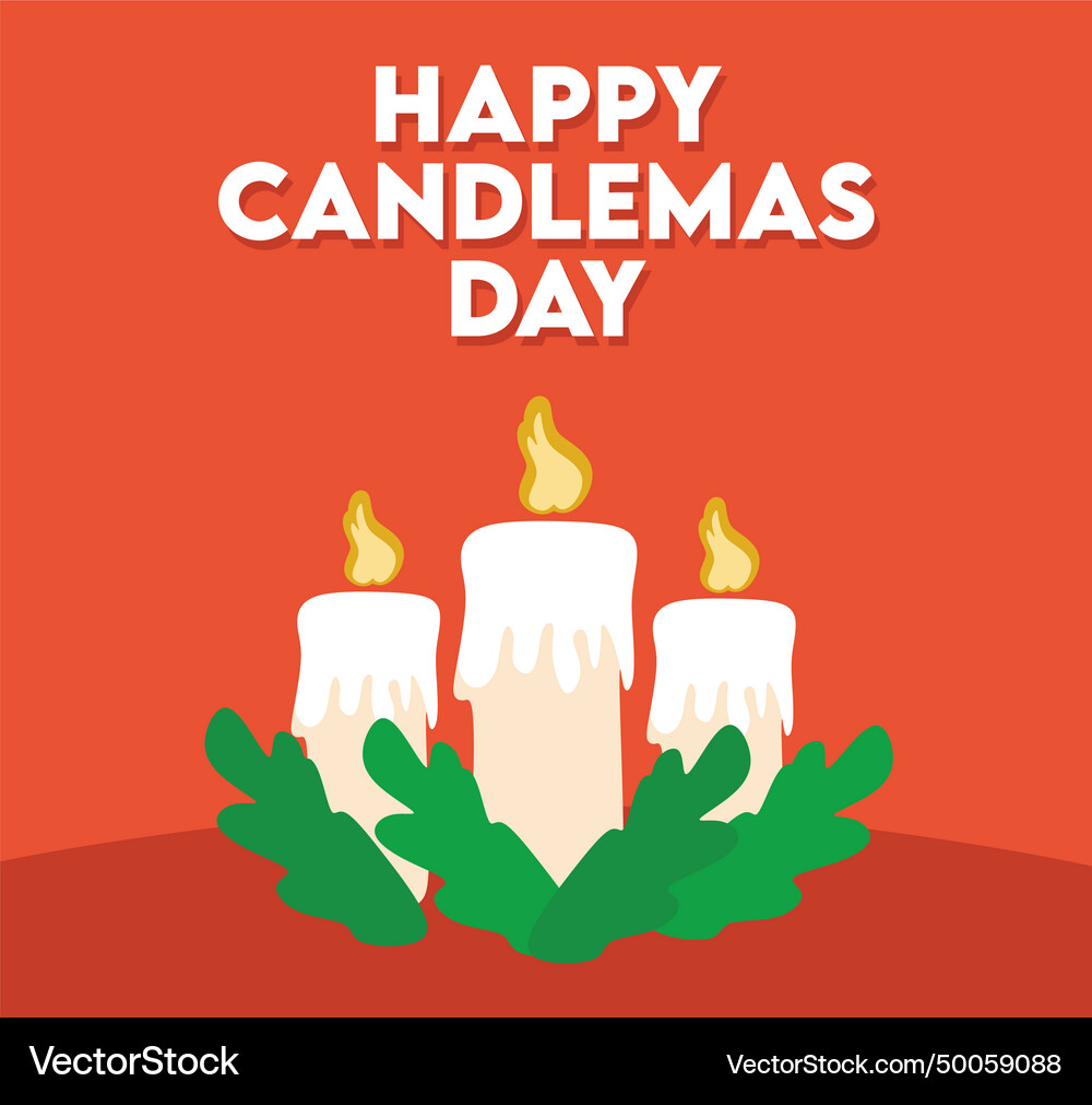 Celebrating happy candlemas day Royalty Free Vector Image