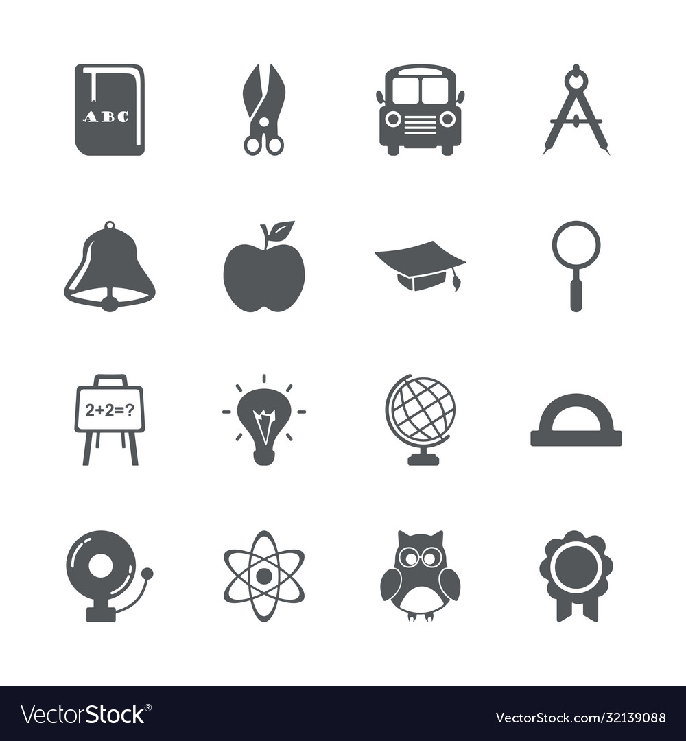 Flat concept set modern design with shadow Vector Image