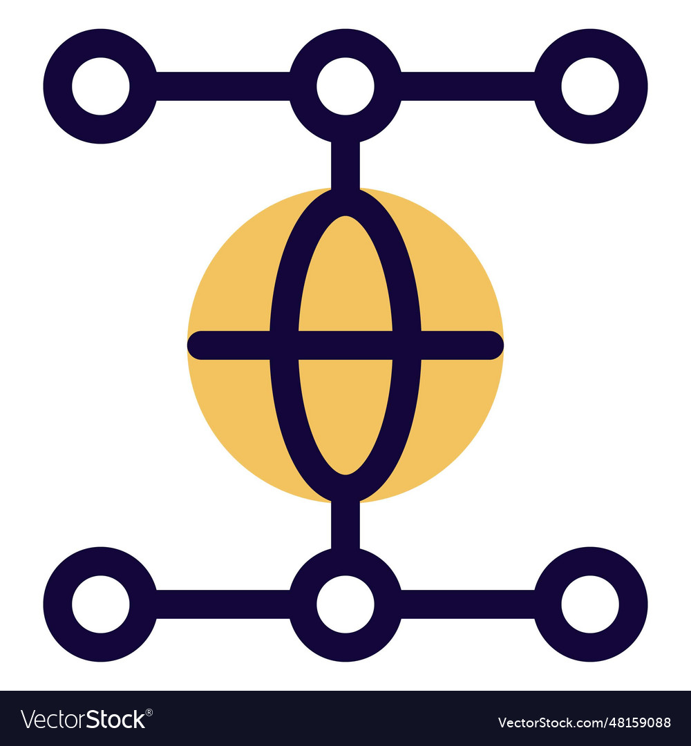 Network a chain of interconnected nodes Royalty Free Vector